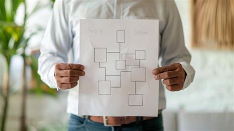 Premium Photo Businessman Show Diagram Algorithm Flow Organigram And
