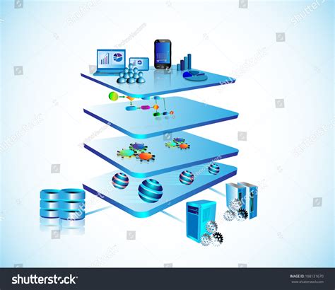 Vector Illustration Service Oriented Architecture Different Stock