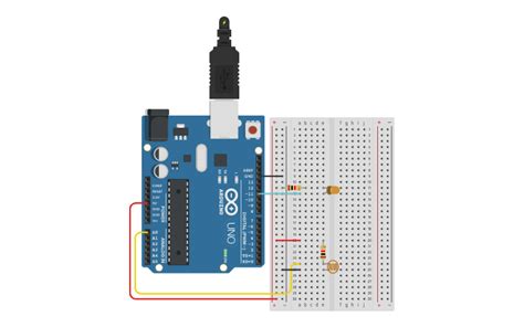 circuit design led analogwrite with ldr tinkercad