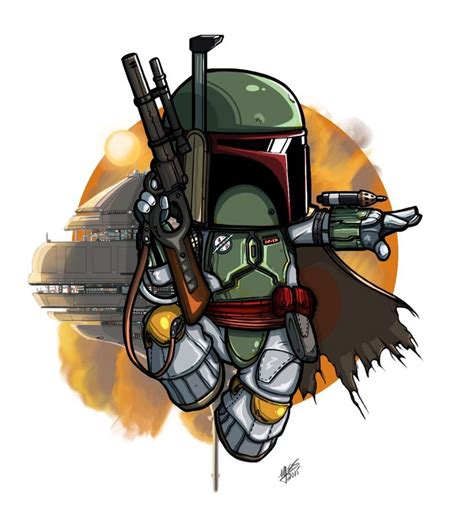 Boba Fett Chibi Version 2 By Dwarfcookies On Deviantart Star Wars