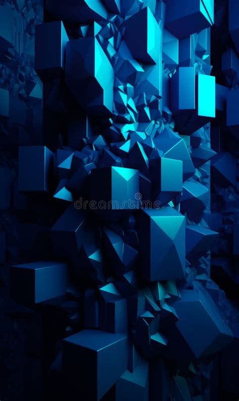 Photo Of Abstract Blue Cubes Background An Abstract Blue Background