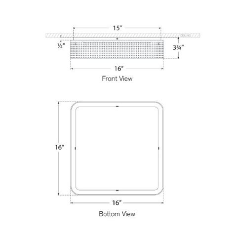 Precision Square Flush Mount Ceiling Visual Comfort Signature