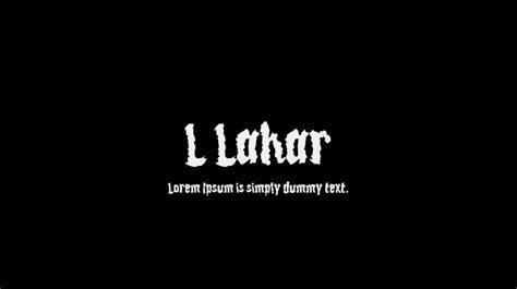 L Lahar Font Download Free For Desktop And Webfont