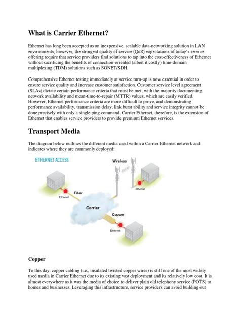 What Is Carrier Ethernet Understanding Its Applications And Transport Media Pdf