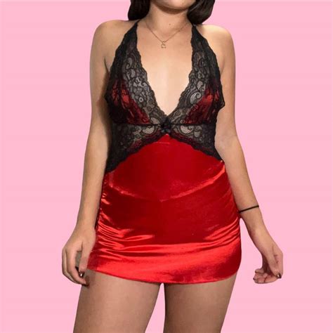 Red Sexy Mini Dress Size S Good Condition Dress Depop