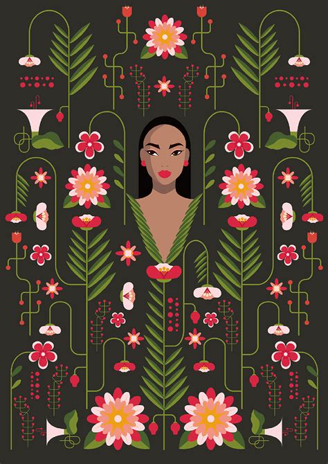 插画系列 女孩与花iamdreameng 站酷zcool