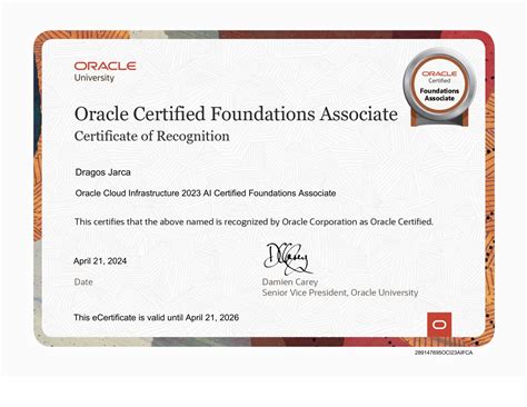 Oracle Cloud Infrastructure 2023 Ai Certified Foundations Associate