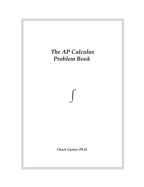 The Ap Calculus Problem Book