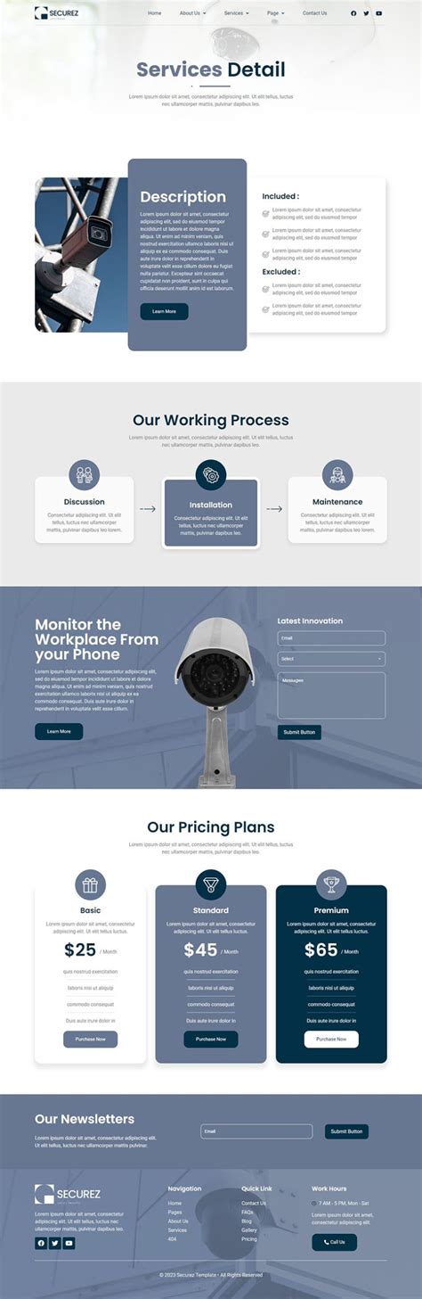 Securez Cctv And Security System Elementor Template Kit By Kitpro Themeforest