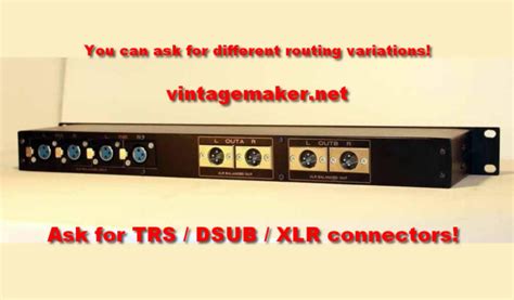 In Out Analog Studio Switch DSUB TRS XLR Select Audio Connection