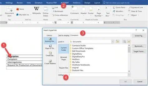 Inserting Netdocs Hyperlinks Into Documents