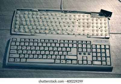 Old Dirty Computer Keyboard Inside View Stock Photo 400229353 Shutterstock