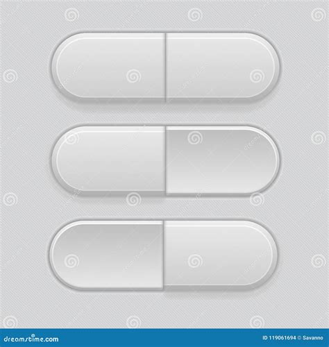 Interface Buttons Gray 3d Elements Stock Vector Illustration Of Design Icon 119061694
