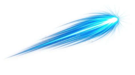 Blue Light Trail Effect Isolated On White Background Stock Illustration
