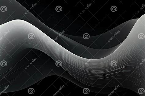 Minimalistic Grayscale Gradient With Subtle Curved Lines Stock