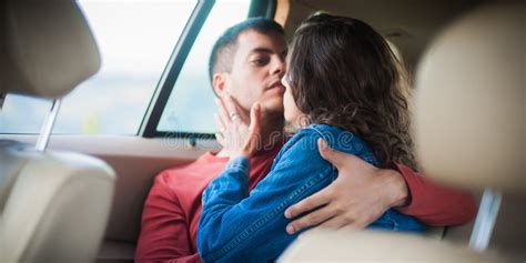 Passionate Kiss Couple In Love Face To Face Tender Hugging And