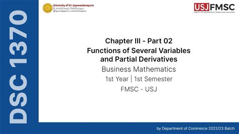 dsc 1370 differentiation functional of several variables and
