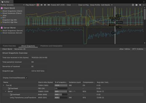 Experimental Network Profiler In Netcode For Entities Unity Engine