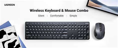 Amazon Com UGREEN Wireless Keyboard And Mouse Combo 2 4GHz Ergonomic Keyboard Mouse Compact