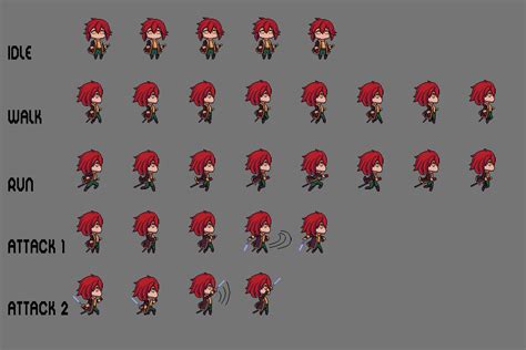 free fantasy chibi female sprites pixel art