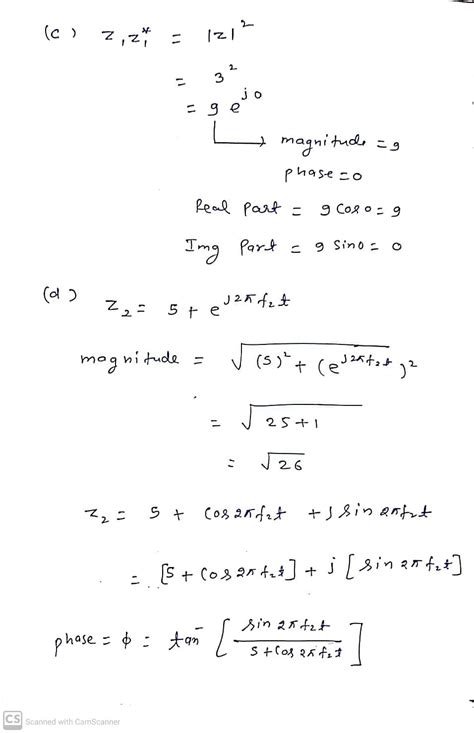 Solved Problem 3 Compute The Magnitude Phase And Real And Imaginary Course Hero