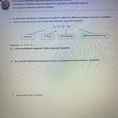 I Can Use The Arithmetic Sequence Formula To Find The Nth Termi Can
