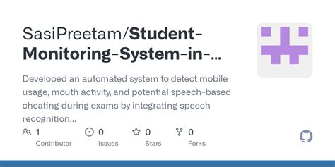 Github Sasipreetamstudent Monitoring System In Exam Developed An