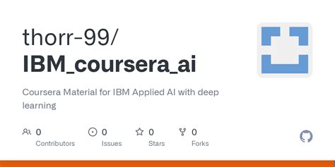 Github Thorr Ibm Coursera Ai Coursera Material For Ibm Applied Ai With Deep Learning