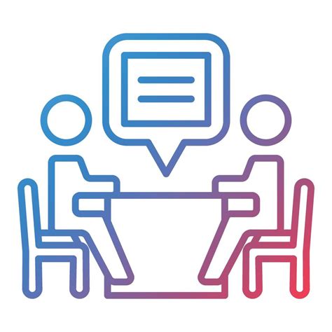 Interview Line Gradient Icon 18722198 Vector Art At Vecteezy