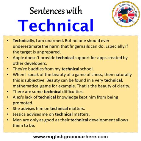 Sentences With Technical Technical In A Sentence In English Sentences