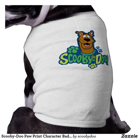 Scooby Doo Paw Print Character Badge Tee Cães