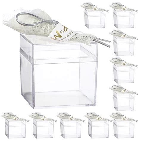 Clear Plastic Cube T Boxes For Candy Chocolate Jewelry And Macarons