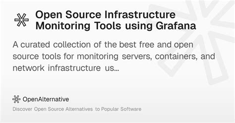 best open source infrastructure monitoring tools using grafana 2025