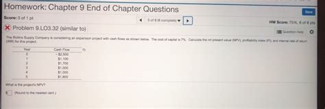 Solved Homework Chapter 9 End Of Chapter Questions Save