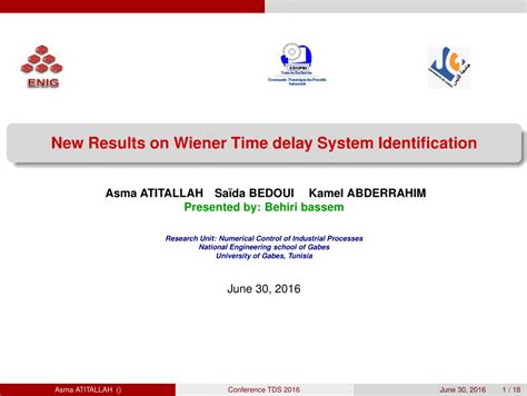 Pdf New Results On Wiener Time Delay System Identification