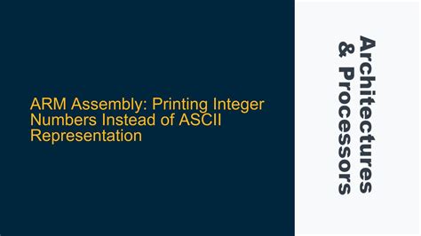 ARM Assembly Printing Integer Numbers Instead Of ASCII Representation System On Chips