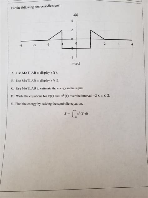 solved for the following non periodic signal 3 2 t sec