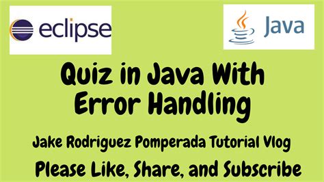 Quiz In Java With Error Handling Free Computer Programming Source