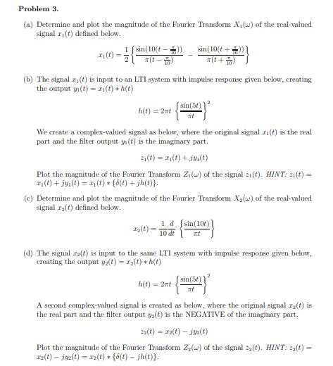 solved problem 2 for this problem the signal r t is