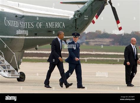 President Barack Obama Accompanied By Vice Commander Of The 89th
