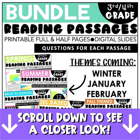 Themed Reading Passages Bundle Compressed Teach Create Motivate