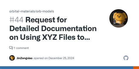 Request For Detailed Documentation On Using Xyz Files To Set Up Sqlite