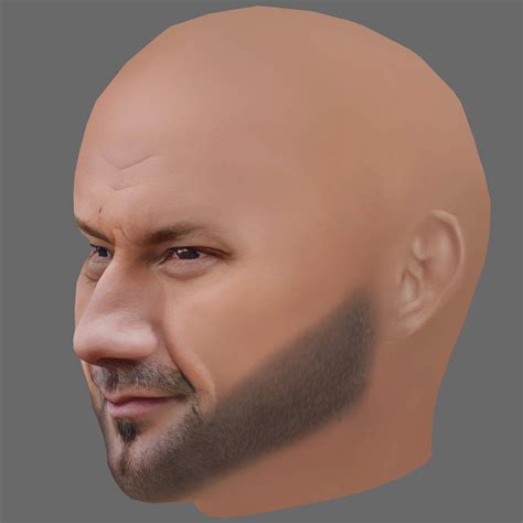 Dave Bautista Head Low Poly Head For Game 3d Model By Nammichael