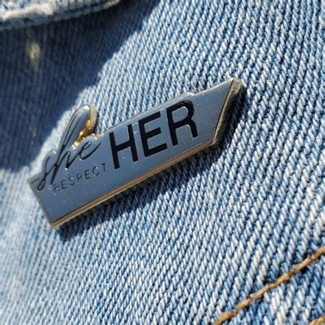 Respect Her Pronoun Lapel Pin She Got The Juice
