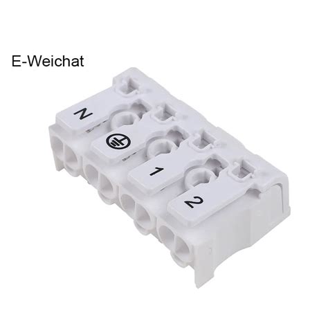 4 Way Screwless Plastic Wire Wrap Ground Lighting Terminal Block