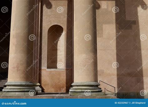 Neoclassical Architecture Courthouse Columns Niche Royalty Free Stock