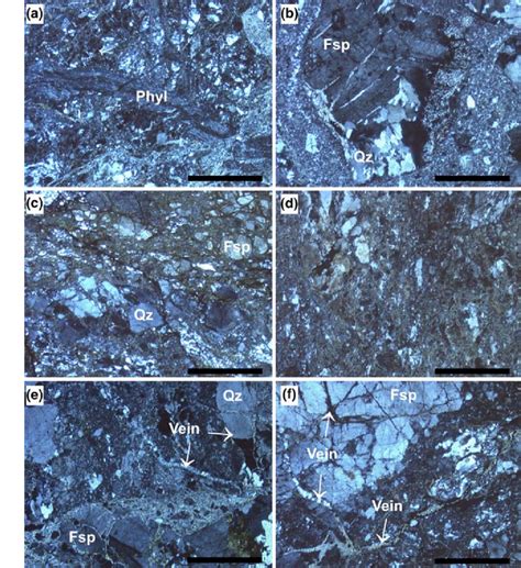 Thin Section Photomicrographs Under Crossed Polars Giving An Overview