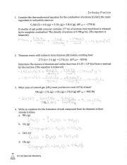 Enthalpy Practice SOLUTIONS Pdf Course Hero