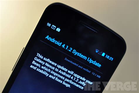 Android 4 1 2 Over The Air Update Rolling Out To GSM Galaxy Nexus The Verge