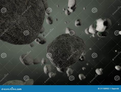 Asteroids Field Stock Illustration Illustration Of Background 31158902